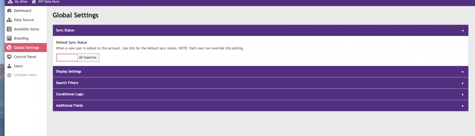 Sync Status - WP Data Sync